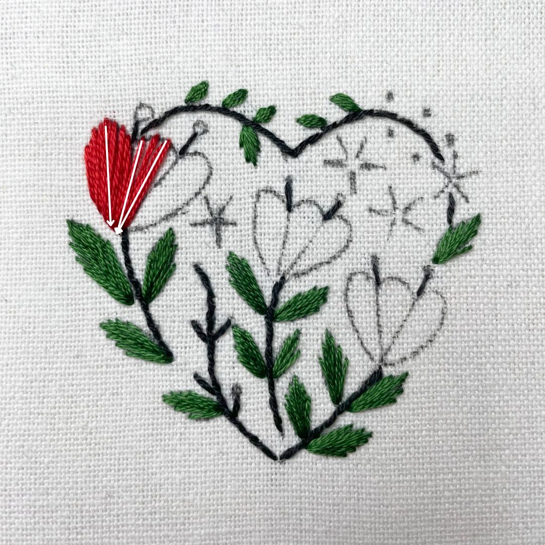 Embroidered Heart Card for Your Loved One - Makenstitch