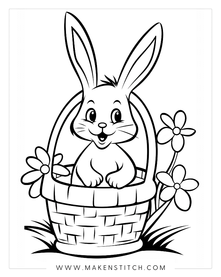 Bunny Coloring Pages - Makenstitch