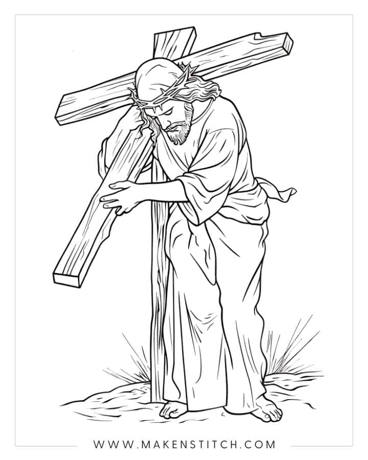 Jesus Coloring Pages - Makenstitch