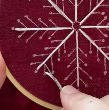 Easy Snowflake Embroidery Pattern Tutorial - Makenstitch