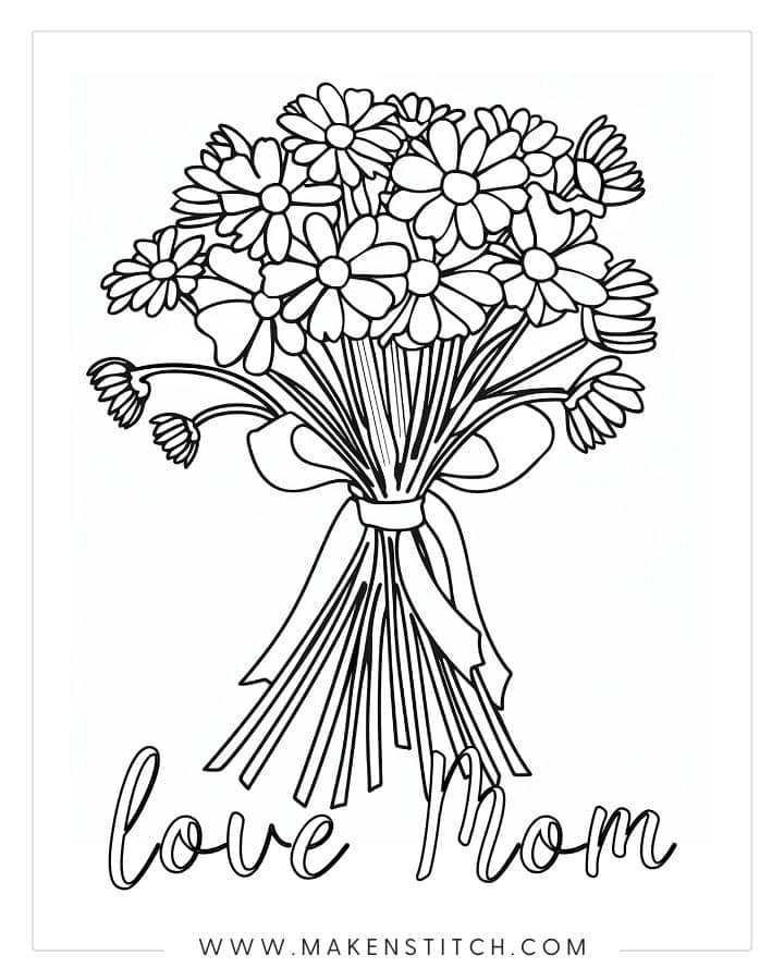 Mother's Day Coloring Pages - Makenstitch