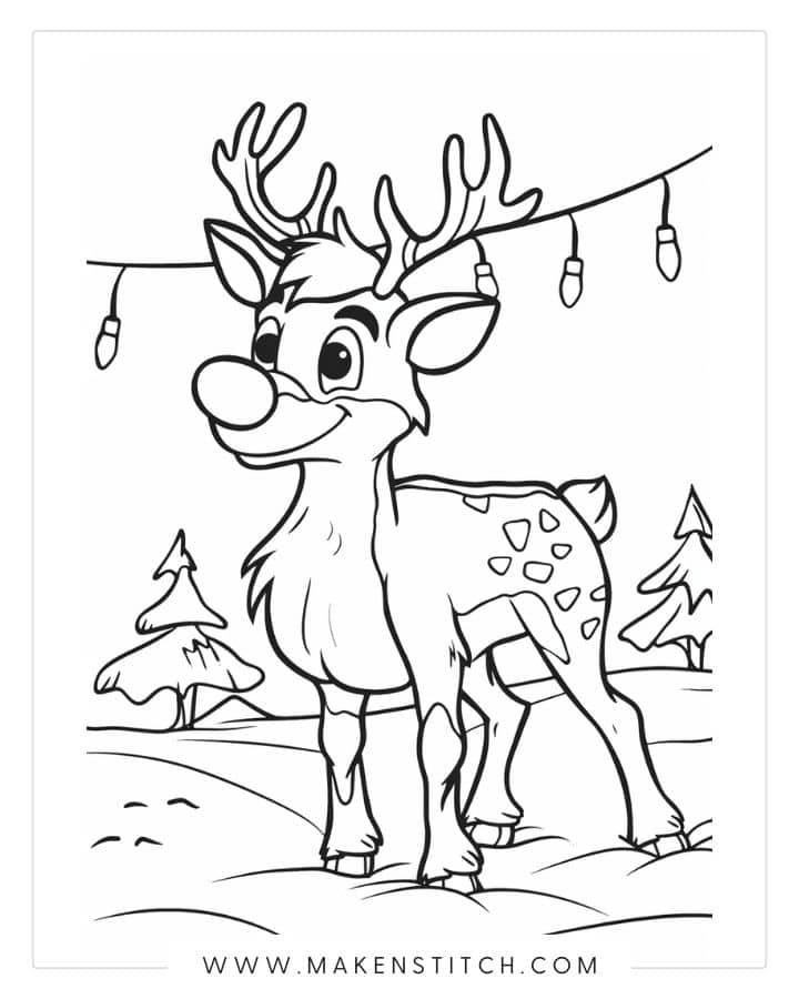 Rudolph Coloring Pages (20 Free Printables) - Makenstitch