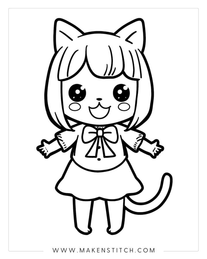 Anime Coloring Pages - Makenstitch