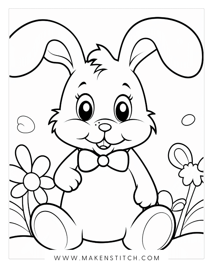 Bunny Coloring Pages - Makenstitch