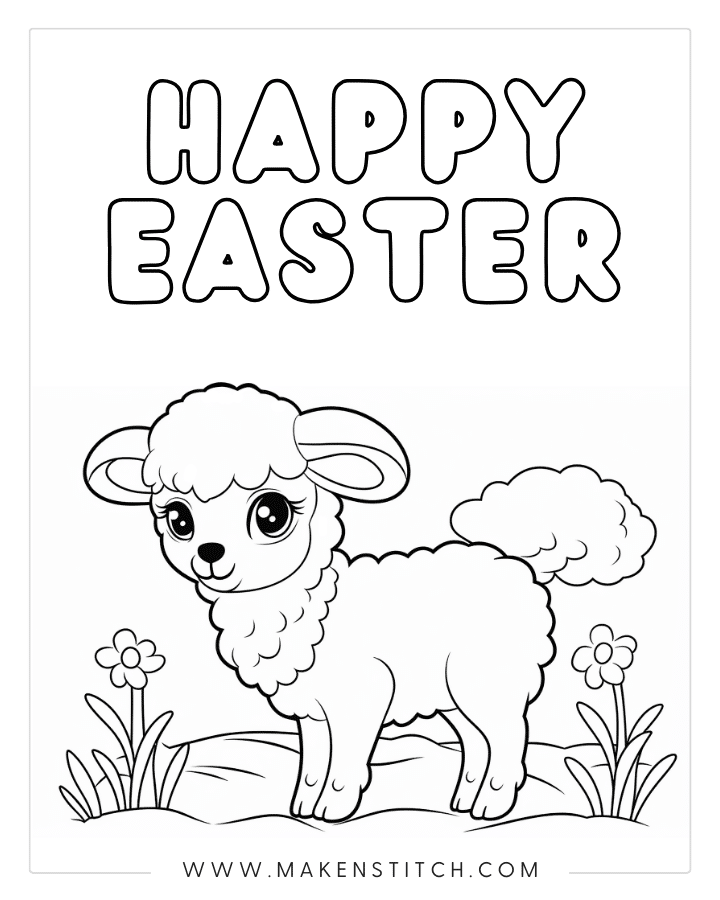 Easter Coloring Pages - Makenstitch