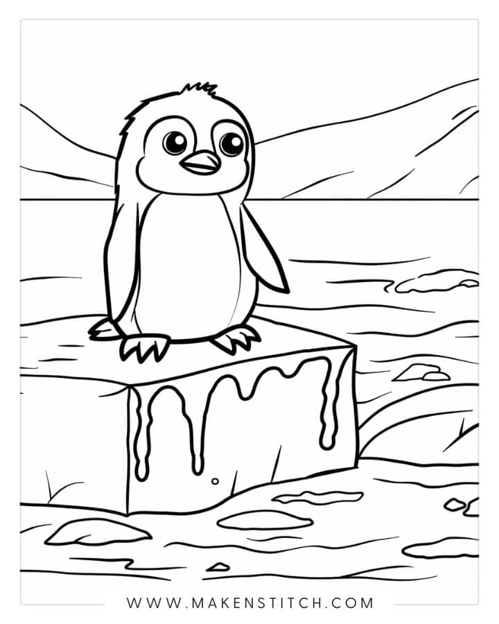 32 Penguin Coloring Pages - Makenstitch