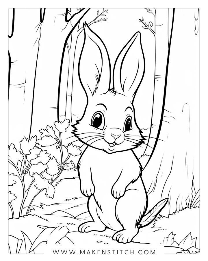 Bunny Coloring Pages - Makenstitch