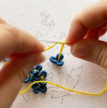 Forget Me Not Floral Embroidery - Makenstitch