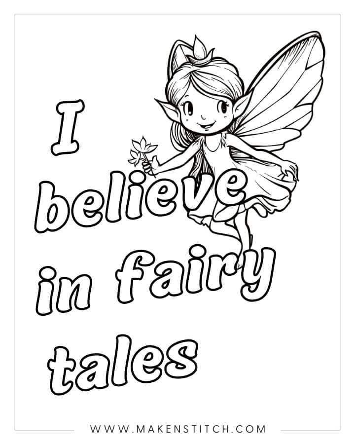 Fairy Coloring Pages - Makenstitch