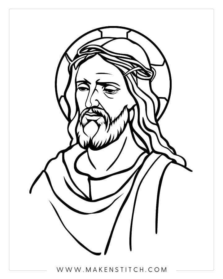 Jesus Coloring Pages - Makenstitch