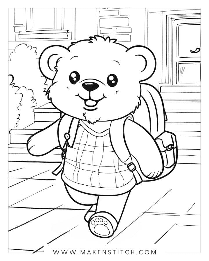 Back to School Coloring Pages - Makenstitch