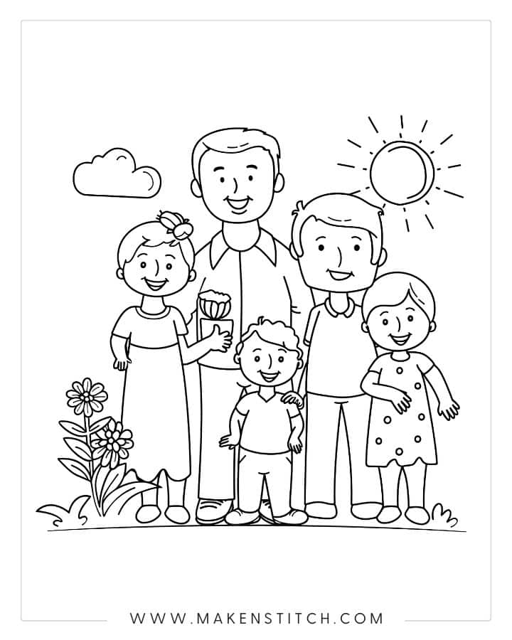 Father's Day Coloring Pages - Makenstitch