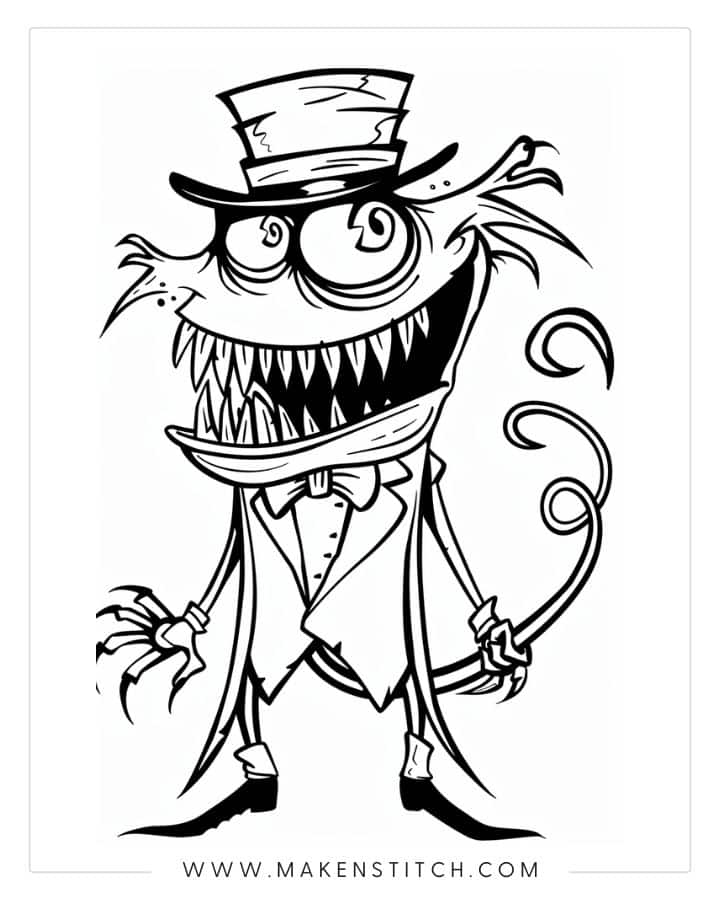 42 Monster Coloring Pages - Makenstitch