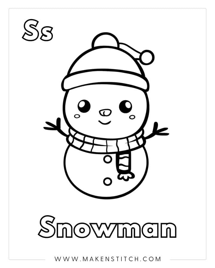 38 Snowman Coloring Pages - Makenstitch