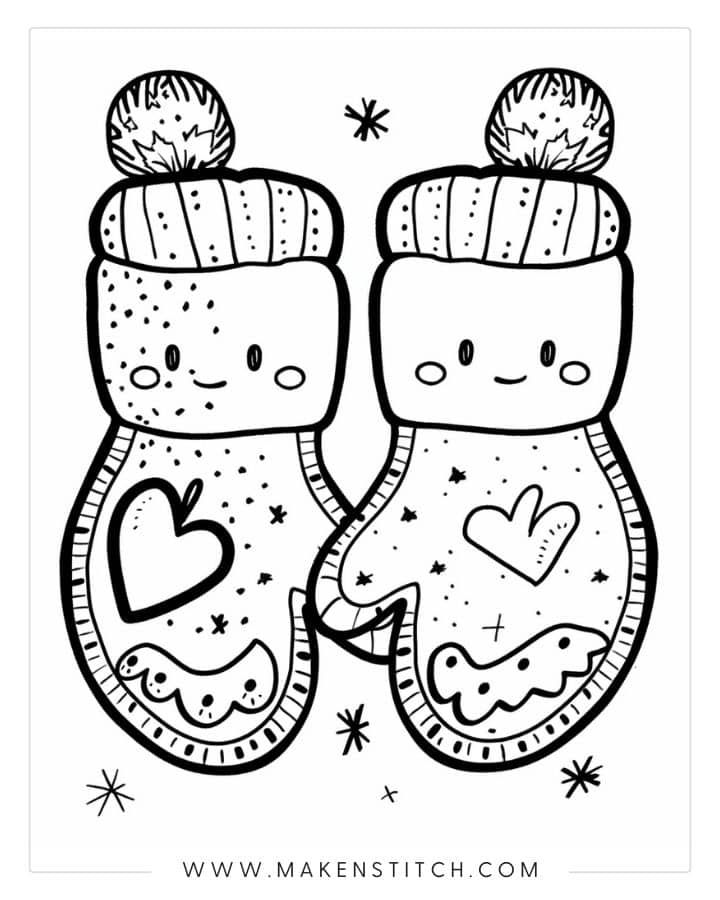 42 Winter Coloring Pages - Makenstitch