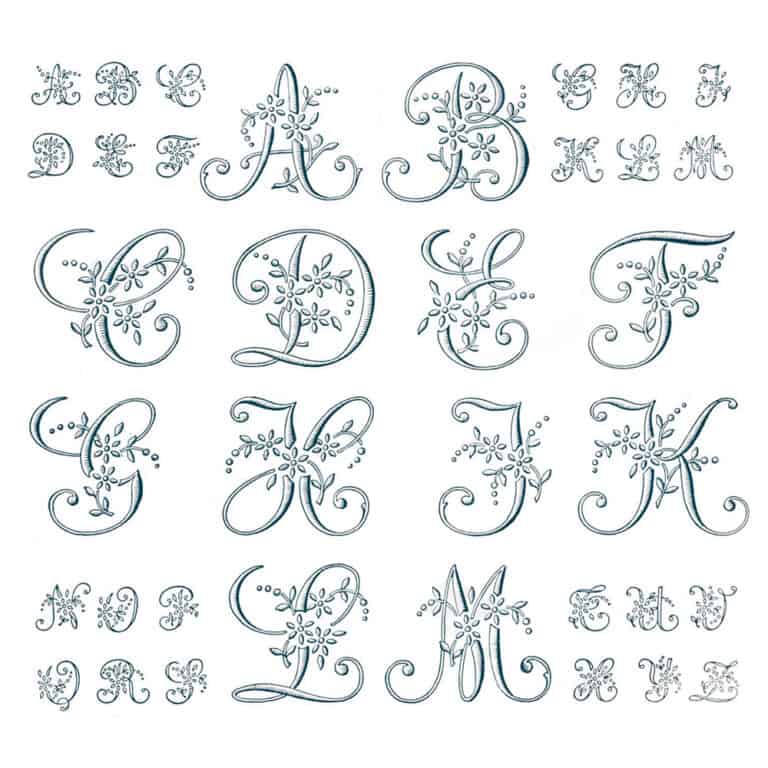 Free Printables Letters And Monograms - Makenstitch