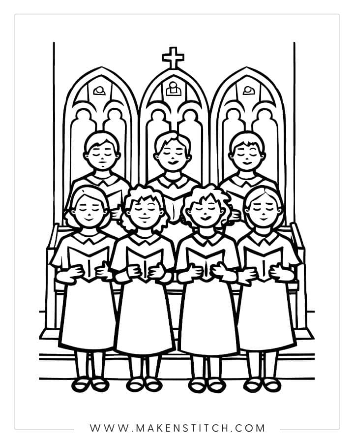 Church Coloring Pages - Makenstitch