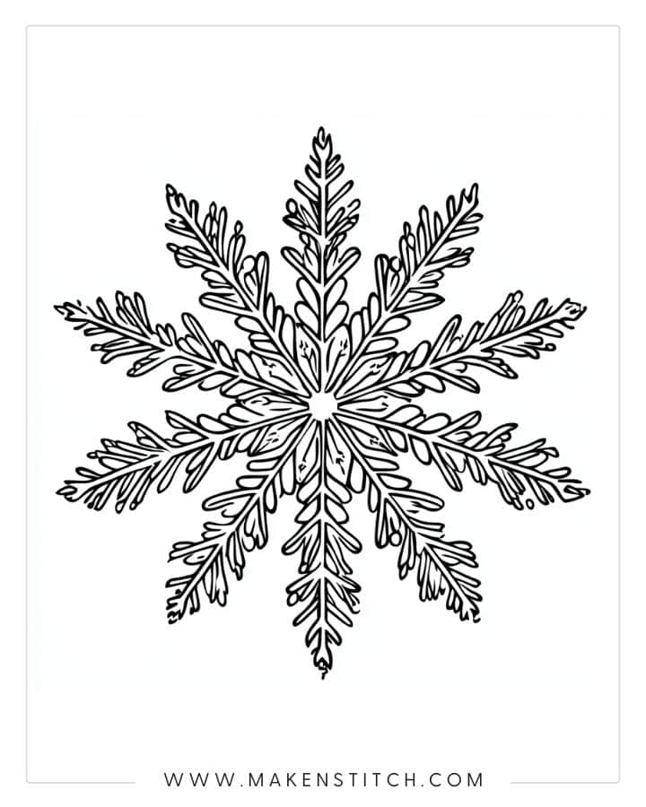 28 Snowflakes Coloring Pages - Makenstitch