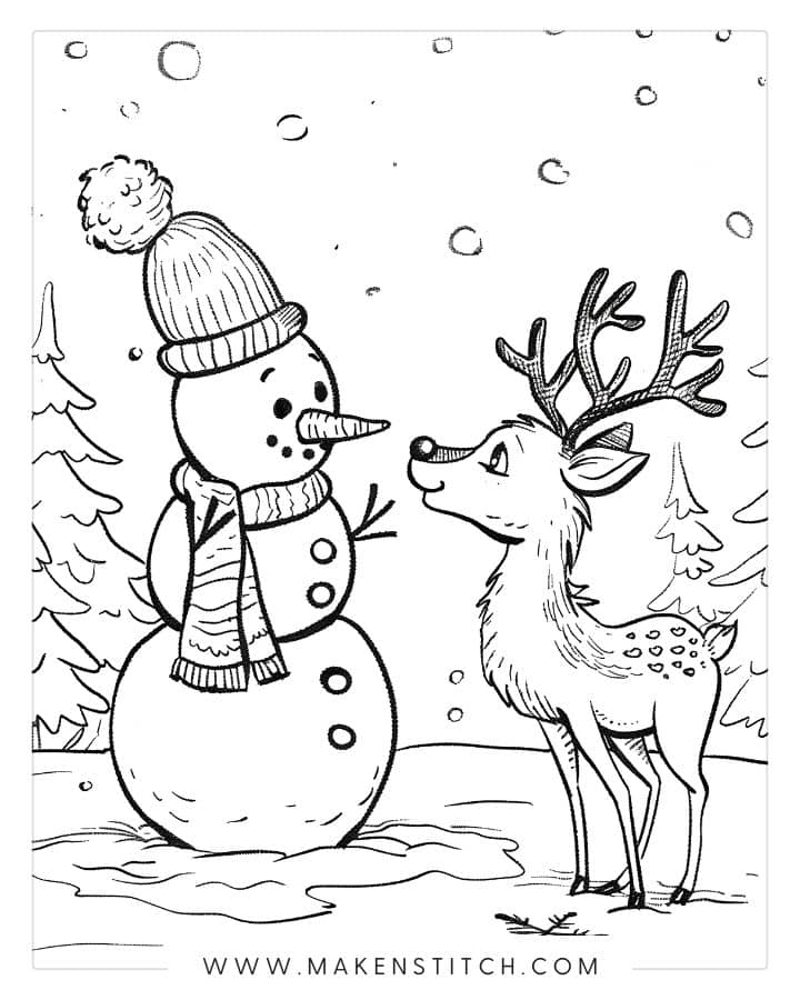 38 Snowman Coloring Pages - Makenstitch