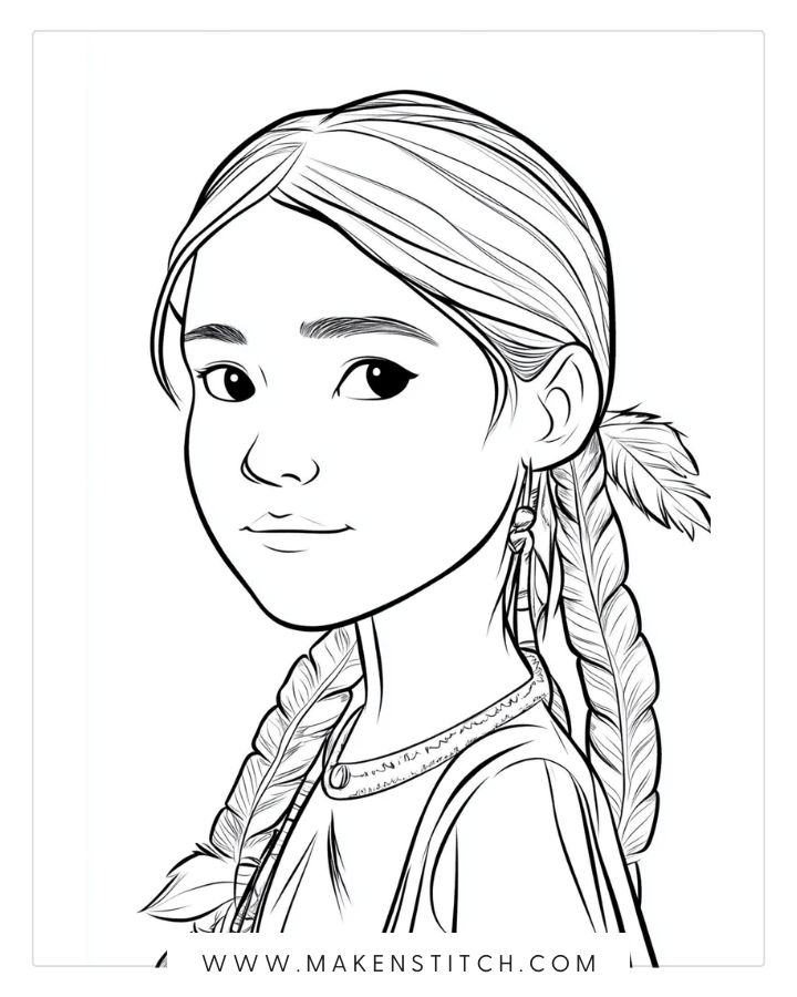 38 Native American Coloring Pages - Makenstitch