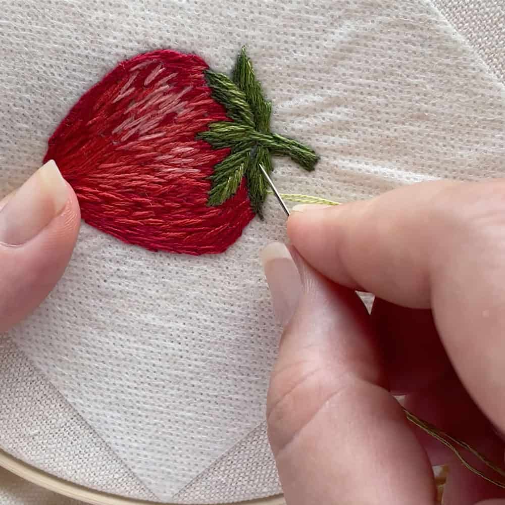 How to Embroider Strawberries - Makenstitch