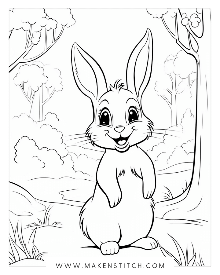 Bunny Coloring Pages - Makenstitch