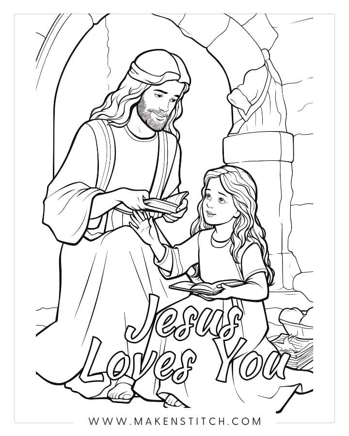 Jesus Coloring Pages - Makenstitch