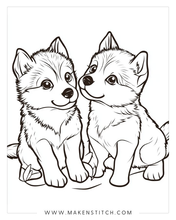 22 Husky Coloring Pages - Makenstitch