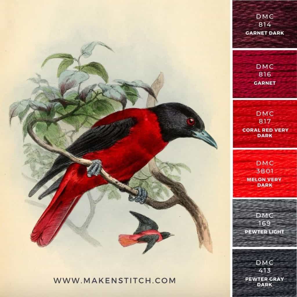 Garnet Red Stitch Color Palette - Makenstitch
