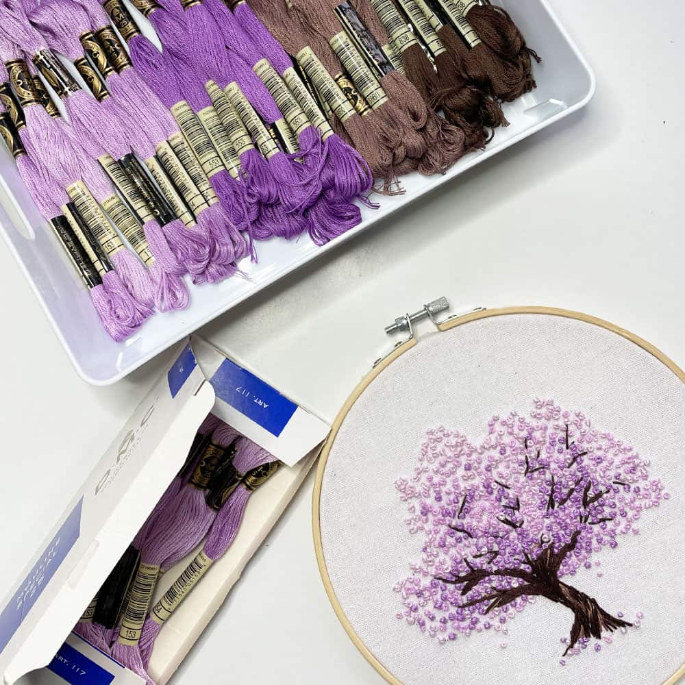 Sakura Tree Embroidery Decoration Tutorial - Makenstitch