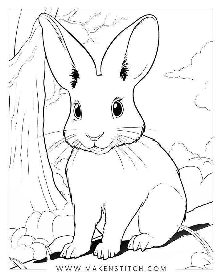 Bunny Coloring Pages - Makenstitch