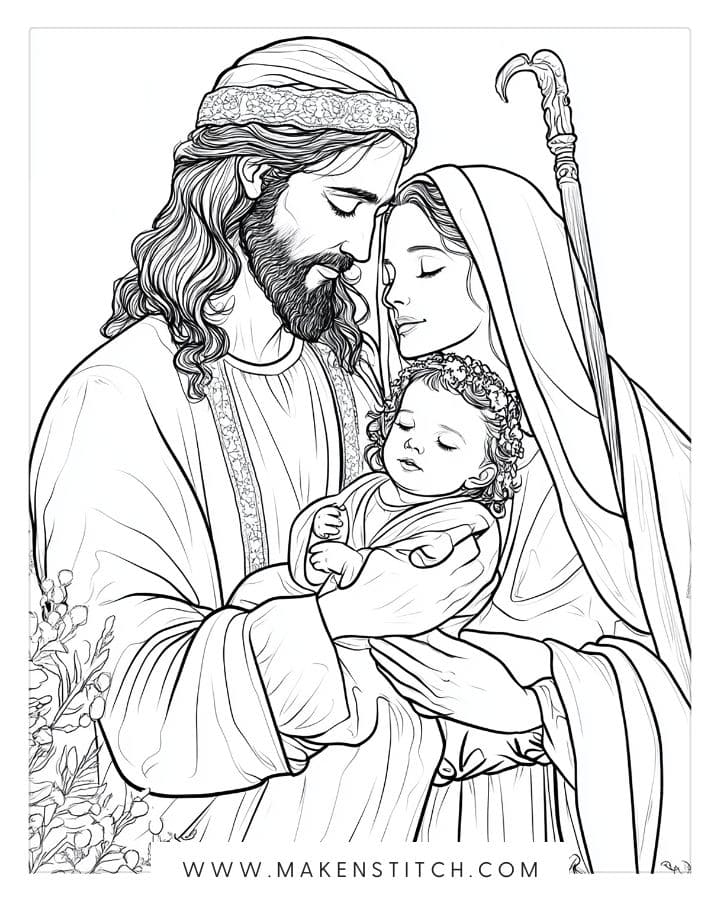 20 Nativity Coloring Pages - Makenstitch