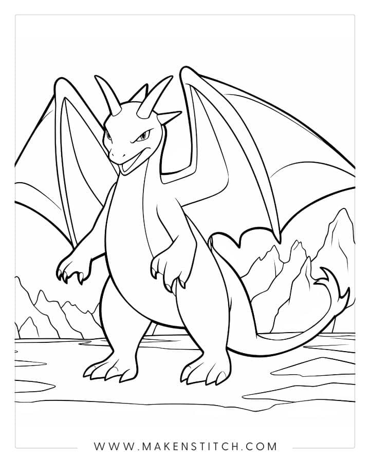 Pokemon Coloring Pages - Makenstitch