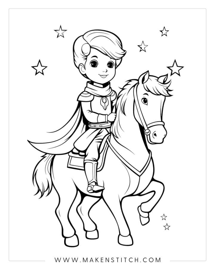 Princess Coloring Pages - Makenstitch