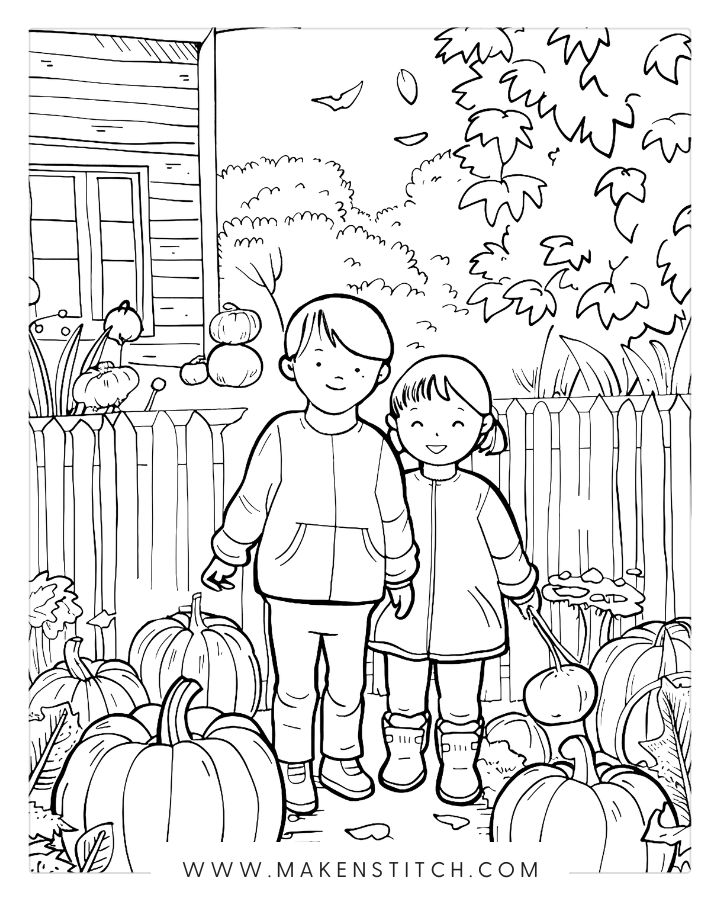 Pumpkin Coloring Pages - Makenstitch