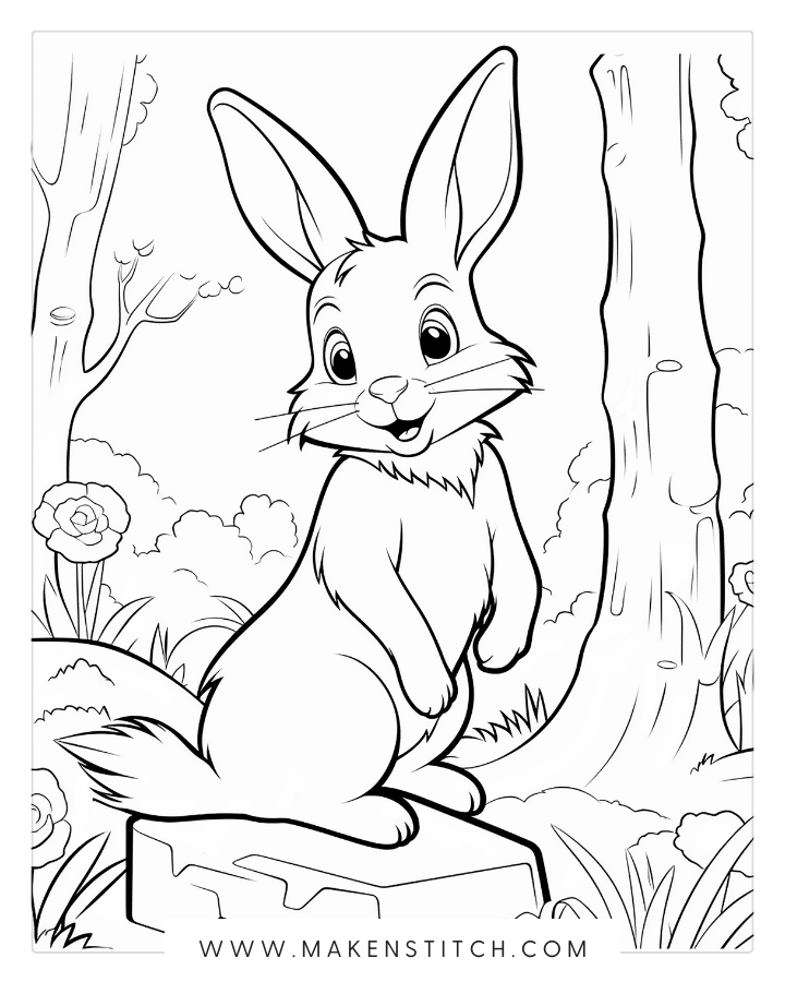 Bunny Coloring Pages - Makenstitch