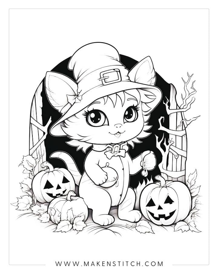 Free Halloween Coloring Pages Makenstitch Free Halloween Coloring Pages Makenstitch