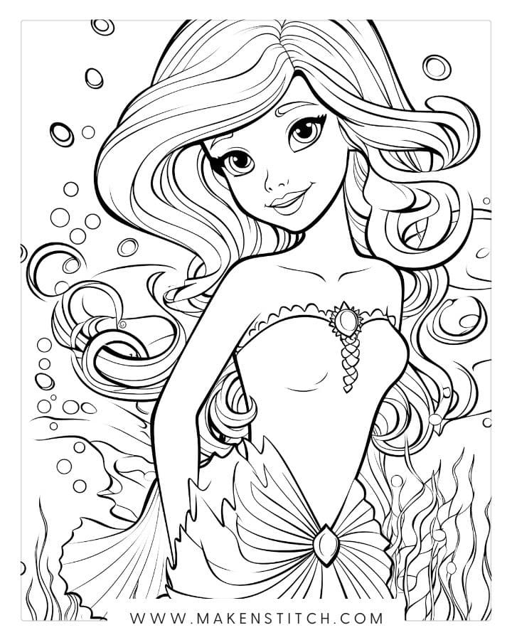Princess Coloring Pages - Makenstitch
