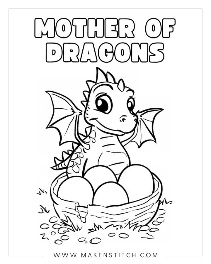 Dragon Coloring Pages - Makenstitch