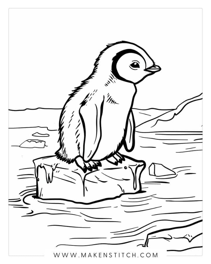 32 Penguin Coloring Pages - Makenstitch