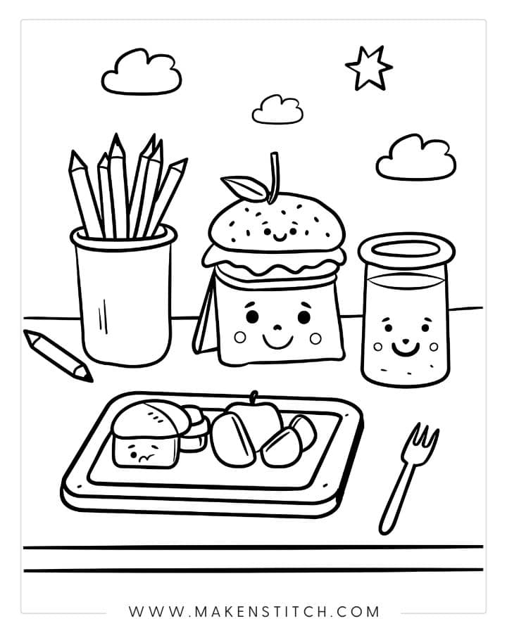 Back to School Coloring Pages - Makenstitch