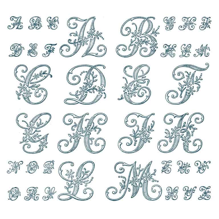 Free Printables Letters And Monograms - Makenstitch