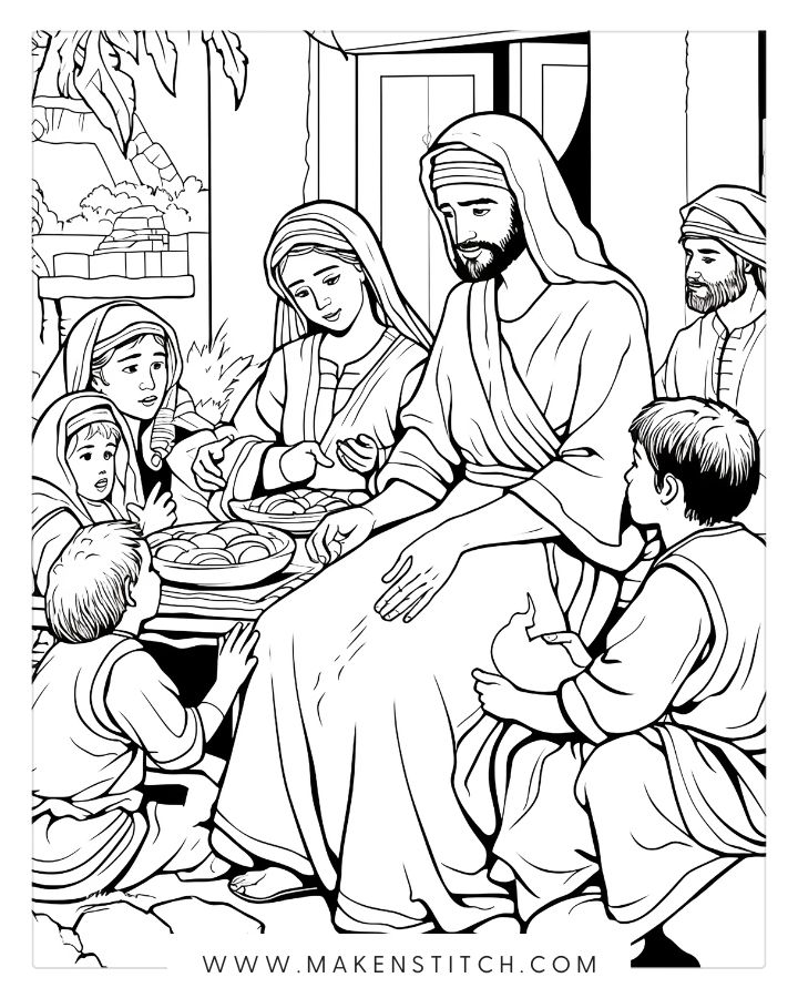 Jesus Coloring Pages - Makenstitch