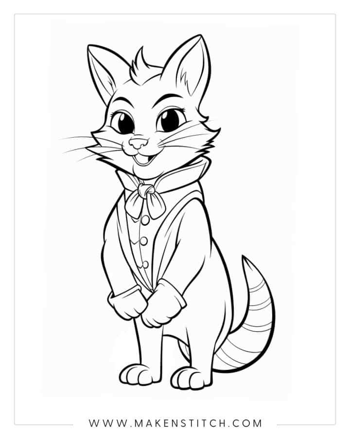 Cat Coloring Pages - Makenstitch