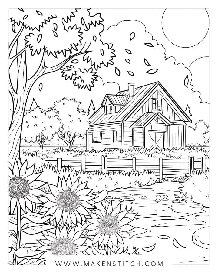 20 Sunflower Coloring Pages - Makenstitch