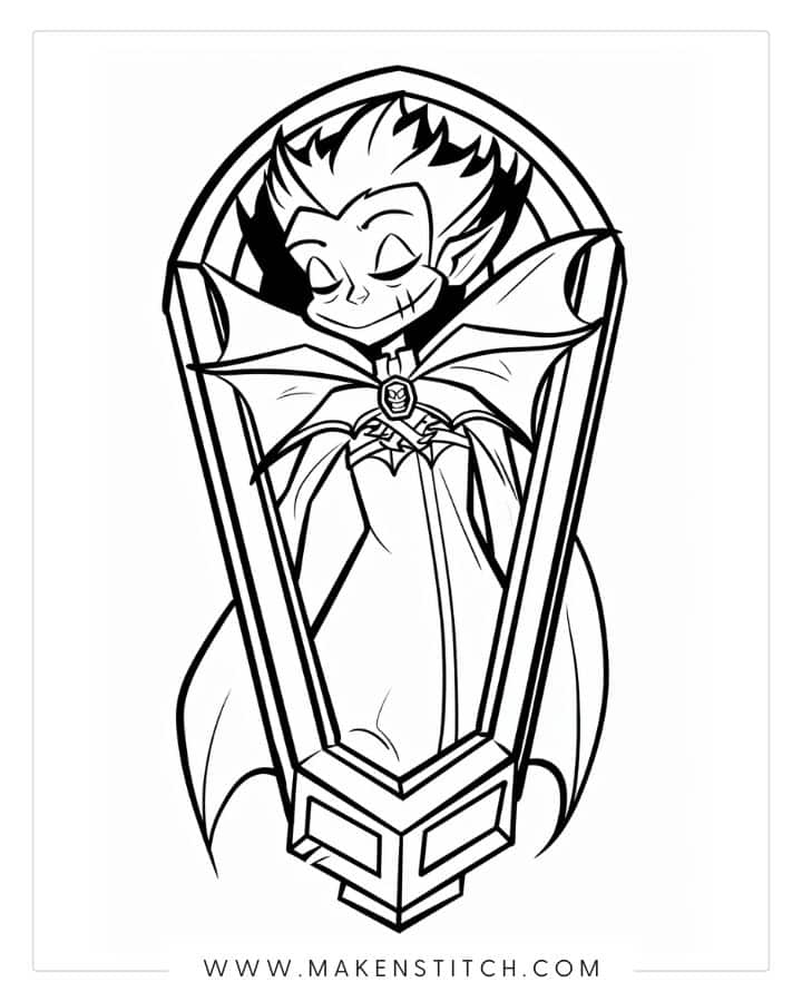 22 Vampire Coloring Pages - Makenstitch