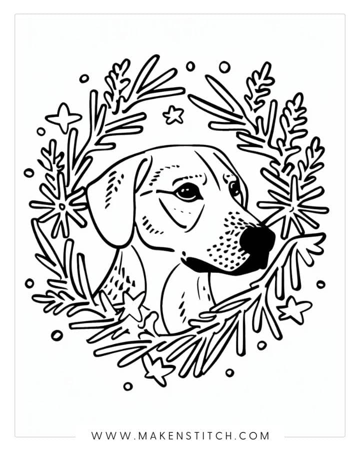 20 Christmas Animals Coloring Pages - Makenstitch