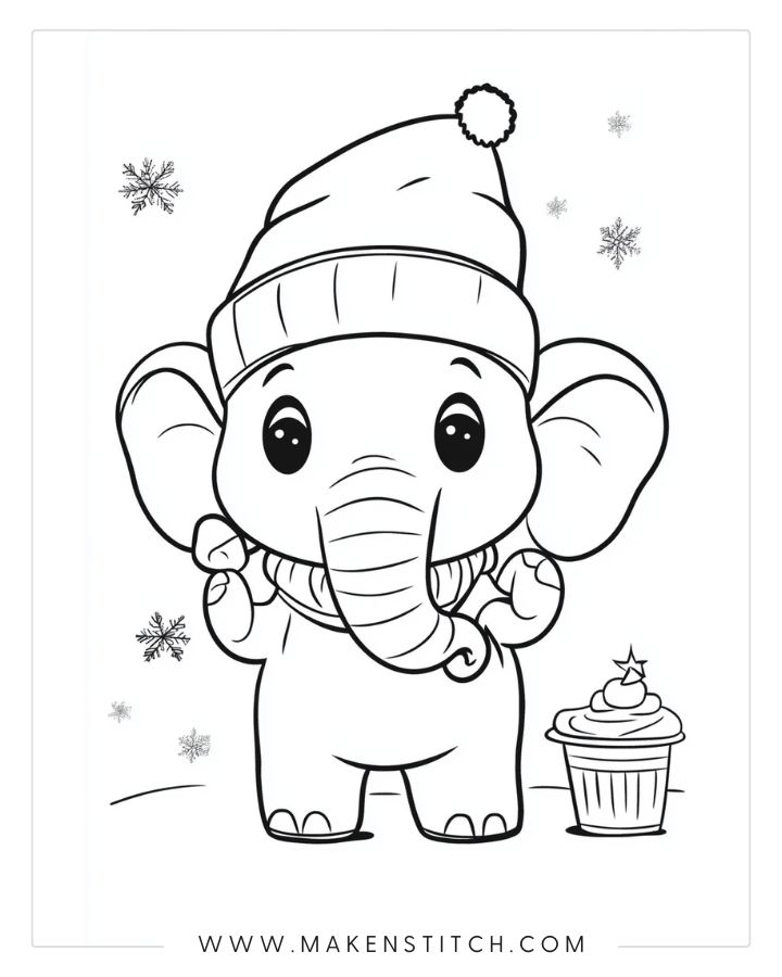 42 Elephant Coloring Pages - Makenstitch