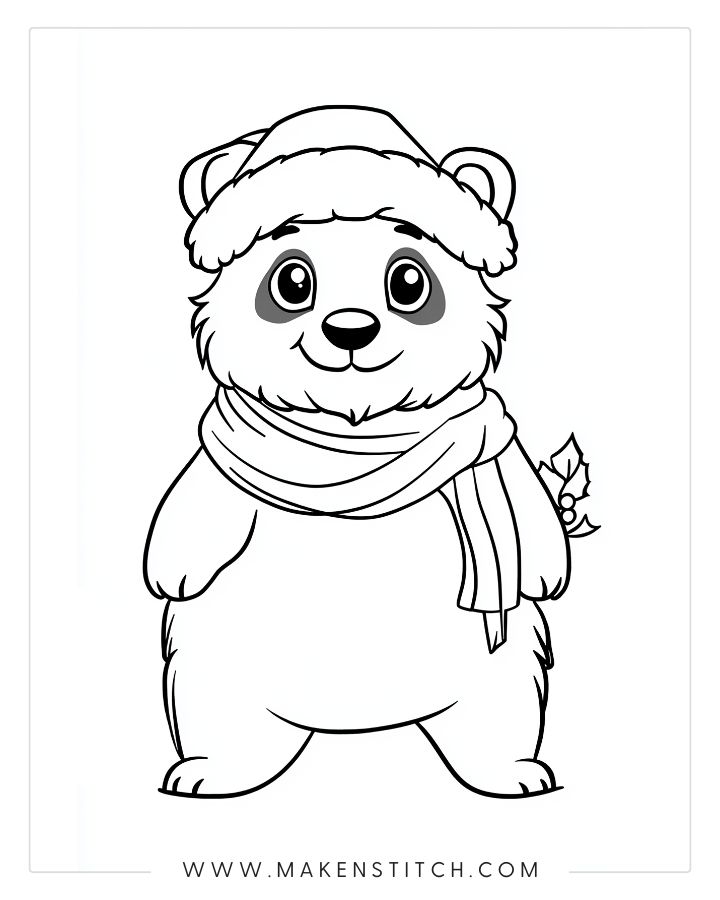 20 Panda Coloring Pages - Makenstitch