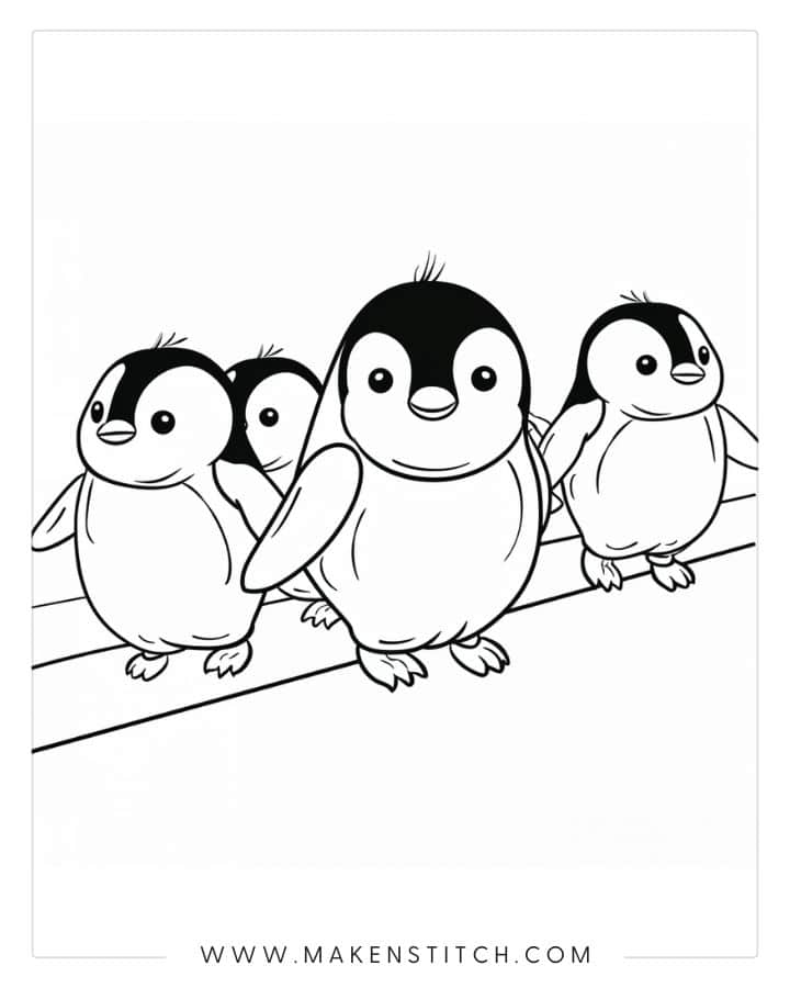 32 Penguin Coloring Pages - Makenstitch